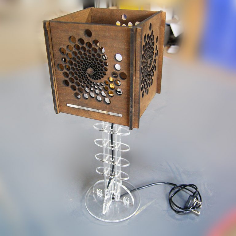 Laser Cut Flat Pack lamp - Obsessive Compulsive Design